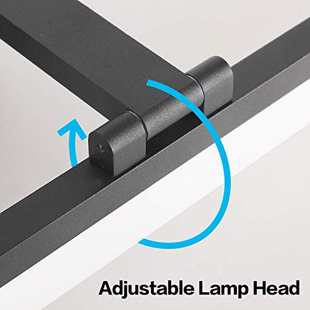 SOLFART Dimmable Black Vanity Light Bar Lighting Fixtures Modern Bathroom Light Fixtures 6000K Rotatable White Aluminum LED Light