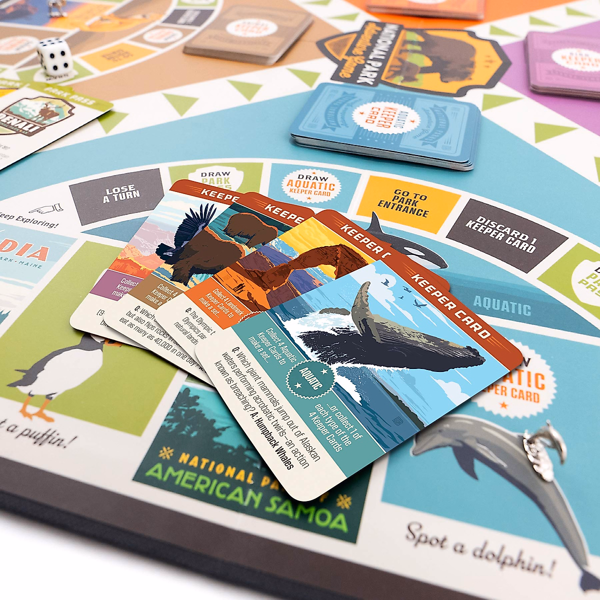 Americanflat National Park Adventure Board Game for Family and Kids Ages 7 & Up, 2-6 Players with Artwork by Anderson Design Group