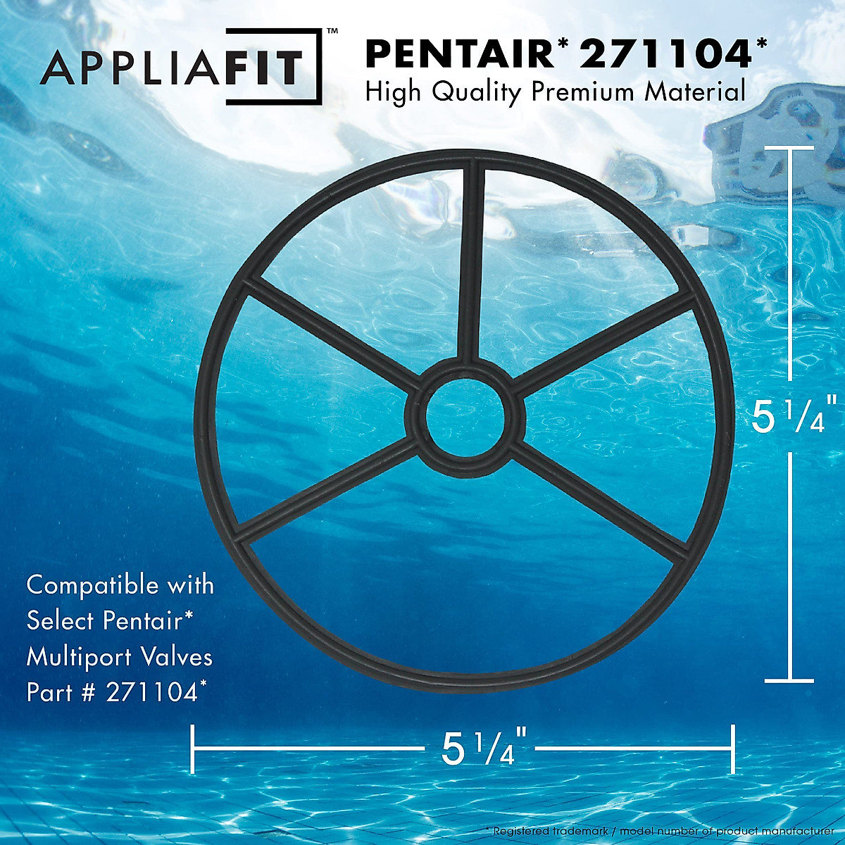 AppliaFit Diverter Spider Gasket Compatible with Pentair 271104 for Select Pentair Top and Side Mount 1.5 Inch Multiport Valves (1-Pack)