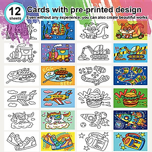 Inburit Art Paint Set with Wooden Easel Box, 24 Colors Acrylic Paints, 8 Paint Brushes, 6 Canvas Panel Deluxe Paining Supplies kit for Kids, Student, Adult & Artist