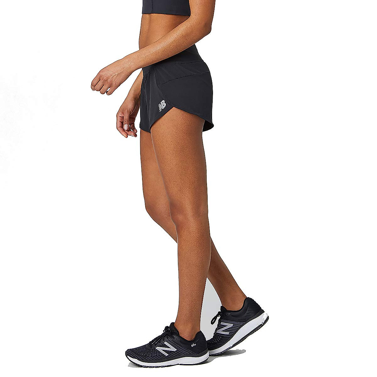 New Balance Women's Impact Run 3 Inch Short, Black, Large