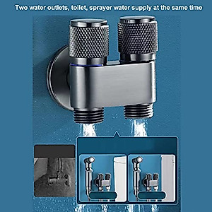 Handheld Toilet Bidet Sprayer, Stainless Steel Bidet Sprayer Adjustable Water Pressure Control Bidet Attachment with Hose Bracket