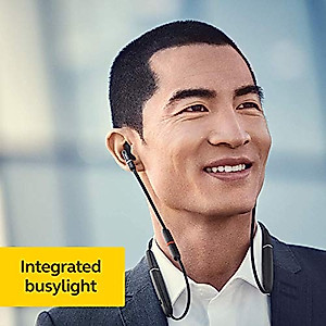 Jabra Evolve 65e Wireless Neckband Headset, Link 370, MS-Optimized – Bluetooth Headset with up to 13 Hours of Battery Life – Superior Sound for Calls and Music – Passive Noise Cancelling Headset