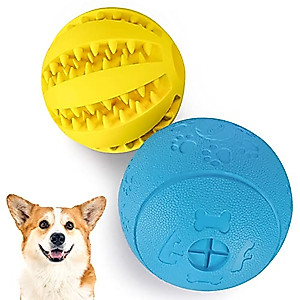HIPPIH Dog Puzzle Toys 2 Pack, Interactive Dog Toys for Large Dogs & Small Dogs, Puppy Toys for Treat Dispensing, Durable Dog Balls for Teeth Cleaning/IQ Training, Dog Enrichment Toys for Chewing