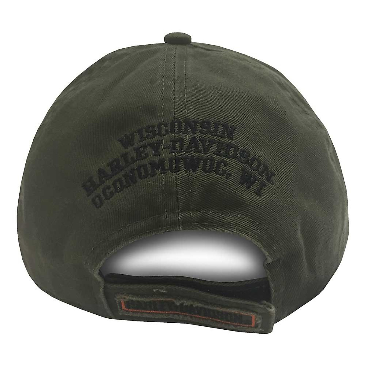 Harley-Davidson Men's Embroidered Long Bar & Shield Baseball Cap, Olive