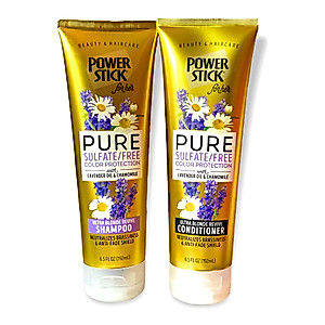 Pure Sulfate Free Ultra Blonde Revive Shampoo & Conditioner 6.5 oz Color Protection with Lavender Oil & Chamomile