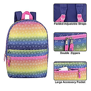 Trail maker 24 Pack of Wholesale 17 Inch Printed Bulk Backpacks For Kids - Boys and Girls Bulk Wholesale Backpacks