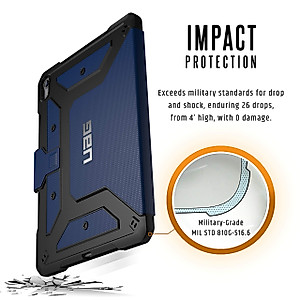 UAG Folio iPad Pro 11-inch (1st Gen, 2018) Case Metropolis [Cobalt] Feather-Light Rugged Military Drop Tested iPad Cover with Apple Pencil Holder