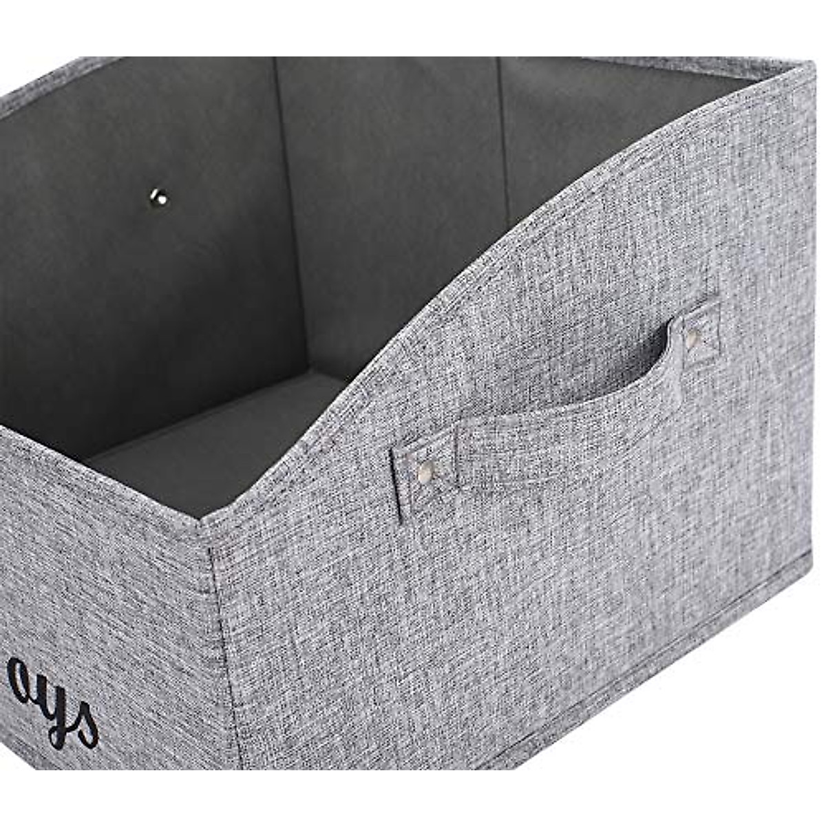 Brabtod Dog Toys Storage Bin,Pet Toy Box,Trapezoid Fabric Storage Bin, Dog Toy Organizer,Dog Toys Storage Basket,Collapsible Storage Bin for Dog Toys,Blanket,Clothes-Snowflake gray