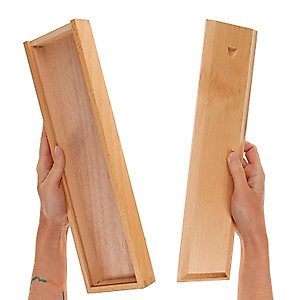 PRO ART Paint Brush Box, 15-inch x 4-inch x 1-1/4-inch, Natural