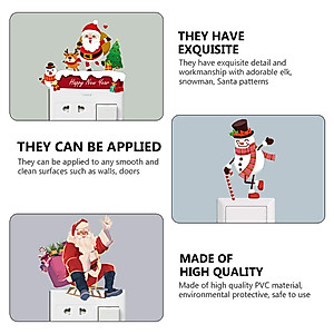 ABOOFAN Christmas Light Switch Sticker Removable Wall Decal for Christmas Home Party Decoration 4Pcs