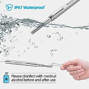 Anykit USB Otoscope Camera for iPhone & Android, 720P HD Visual Ear Camera with Lights, Ear Scope with Ear Wax Removal Tool & Storage Case, Ear Endoscope for Kids, Adults & Pets