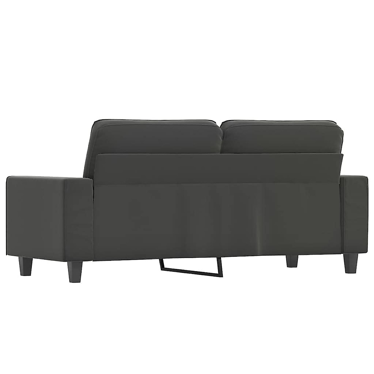 SKM 2-Seater Sofa Dark Gray 55.1" Microfiber Fabric (23.9 KG/52.58 LBS)