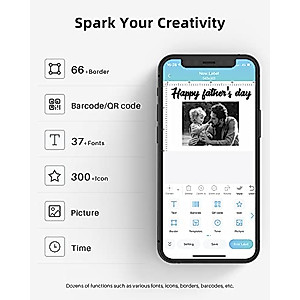 Phomemo M220 Label Maker, New Flagship 3.14 Inch Bluetooth Thermal Label Printer for Barcode, Address, Labeling, Mailing, File Folder Label, Easy to Use, Support with Phones&PC, with 3 Roll Label