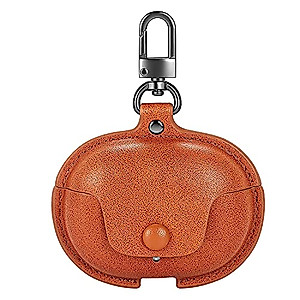 Leather Case for New Beats Studio Buds 2021 Shockproof Protective Cover Skin with Keychain for Women Girls Men Boys for Beats Studio Buds Headphone
