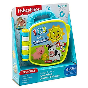 Fisher-Price Laugh & Learn Counting Animal Friends, Musical Baby Book