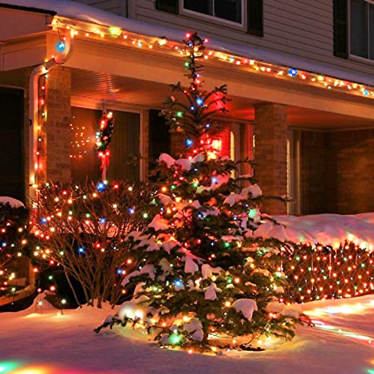 Attmu 72.2ft Christmas Lights, 8 Modes String Lights Outdoor Fairy Lights, 200 LED Waterproof Christmas Decorations for House Home Christmas Tree Valentines Lights Indoor Garden Holiday