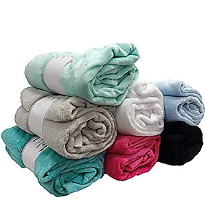 Shason (1.5 Yards Precut) Coral Fleece Fabric for Blanket Making, Winter Fleece, Winter Blanket, Throw Blanket Sold Precut (Light Gray)