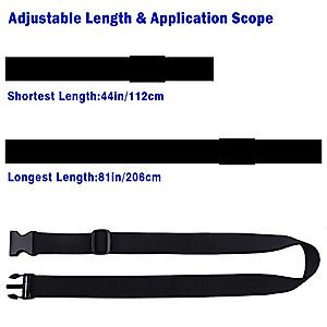 Bag Bungee for Luggage, Heavy Duty Adjustable Suitcase Belt Travel Attachment Travel Accessories for Connecting Your Luggage (Black-1)