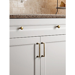 JIASENBAO 2 Pack Antique Brass Cabinet Bar Pulls 3" Hole Center Classic Vintage Retro Drawer Handles Kitchen Cupboard Bathroom Dresser Cabinet Hardware