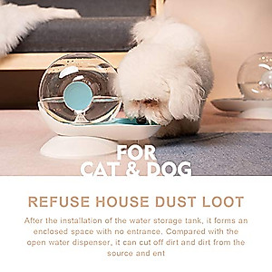 CLICIC Cat Dog Water Dispenser Automatic Water Drinking Fountain for Small or Medium Size Dogs Cats Easy to Clean Snail Shape 2.8L Pink