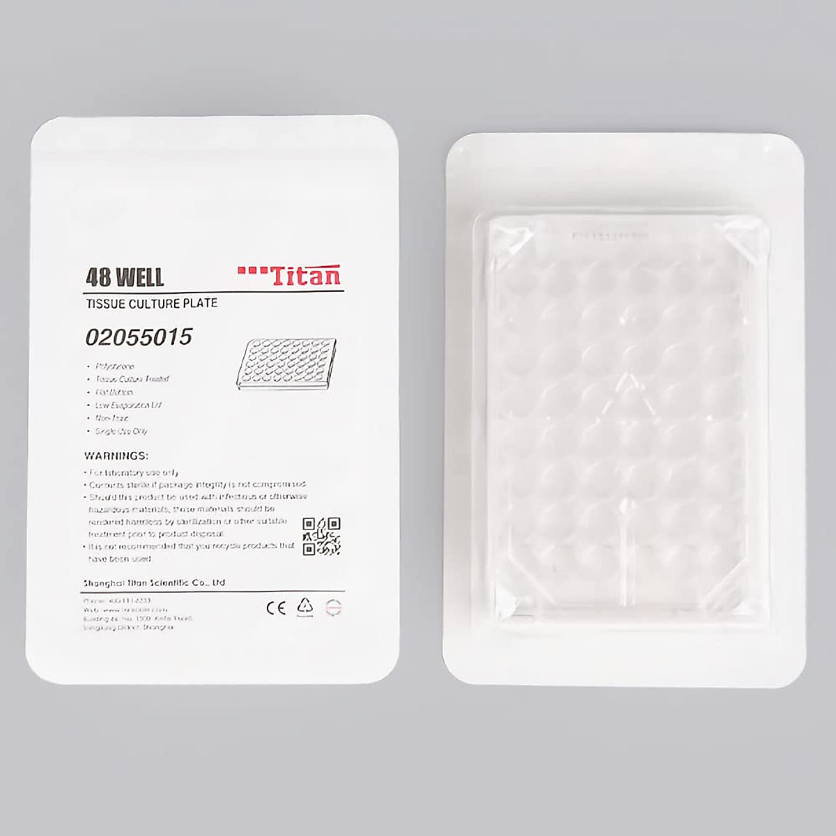 ADAMAS-BETA 48-Well Sterile Culture Plate, TC Treated Cell Culture Plates Tissue Culture Treated Plate, Individually Wrapped, Pack of 10