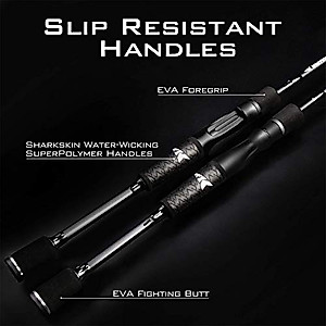 KastKing Crixus Fishing Rods, Spinning Rod 6ft 6in-Light - M Fast-2pcs