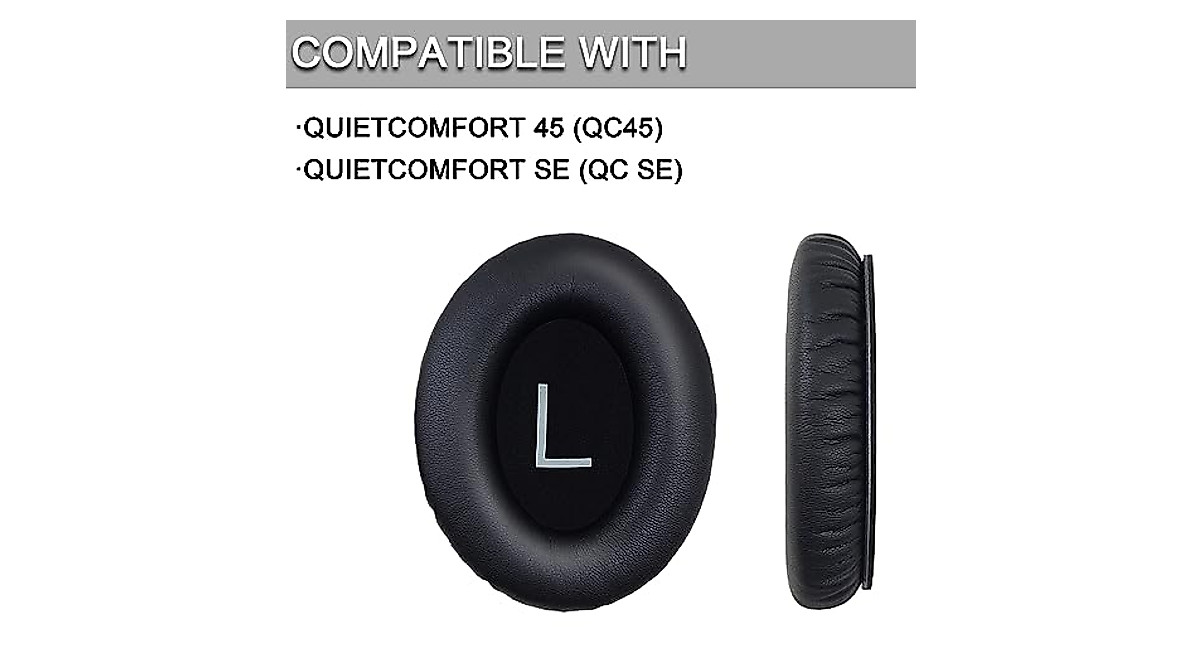 Replacement Ear Pads for Bose QC45 & QCSE Headphones | Soft & Easy Fit