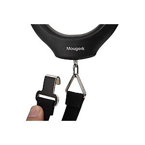 Mougerk 110lb 50kg Portable Digital Hanging Luggage Weight Scale Postal Scales, 2 AAA Batteries (Not Included) (Black)