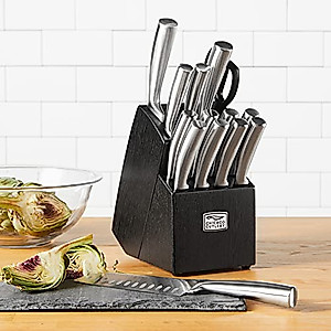 Chicago Cutlery Malden 16 Piece Stainless Steel Kitchen Knife Block Set, Stainless Steel Blade that Resist Rust, Stains, and Pitting