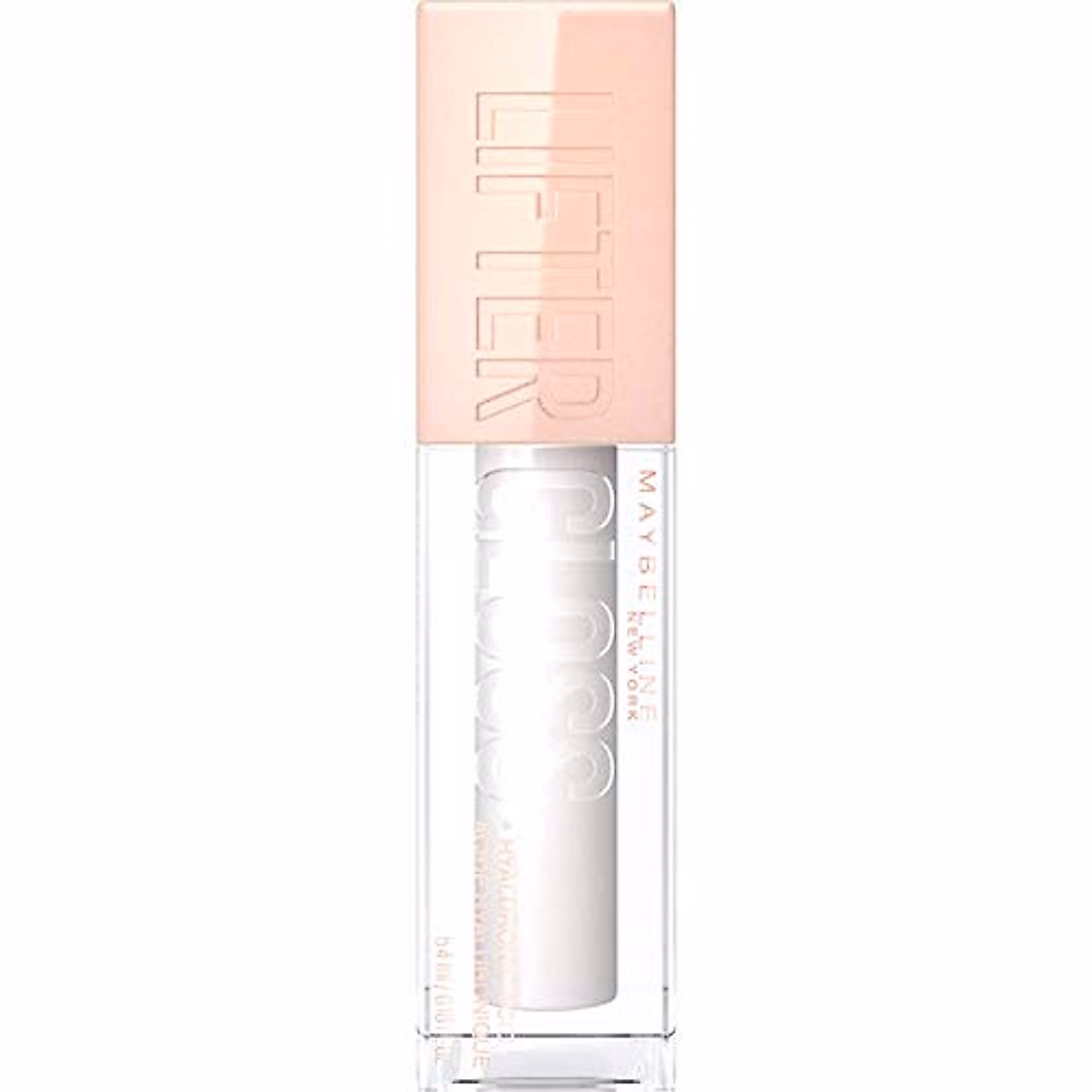 Maybelline Lifter Gloss, Hydrating Lip Gloss with Hyaluronic Acid, High Shine for Plumper Looking Lips, Pearl, Silver Pearl Clear, 0.18 Ounce