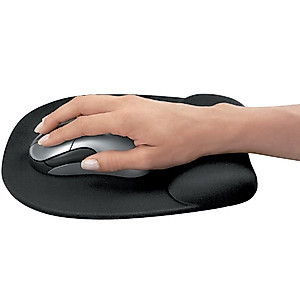 Fellowes® Gel Wrist Rest/Mouse Pad, Fabric, Black