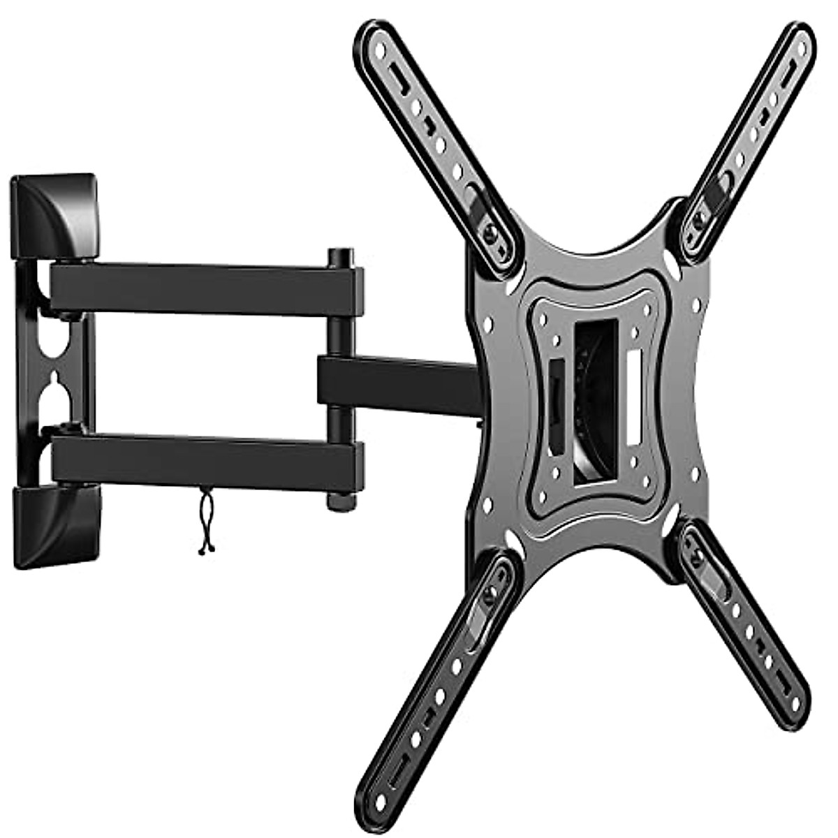 Full Motion TV Wall Mount for Most 23-55 Inch LED LCD Screens TVs up to 66lbs, TV Wall Bracket with Strong Articulating Arms Swivel Tilt Extension, Max VESA 400x400 (Black)