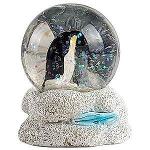 Elanze Designs Mommy Penguin and Chicks 3 x 3 Miniature 45MM Water Globe Table Top Figurine