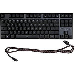 HyperX Alloy FPS Pro - USB Tenkeyless Mechanical Gaming Keyboard - 87-Key, Ultra-Compact Form Factor - Clicky - Cherry MX Blue - Red LED Backlit (HX-KB4BL1-US/WW)