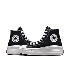 Converse Women's Chuck Taylor All Star High Platform CTAS, Black/Natural Ivory/White, 8