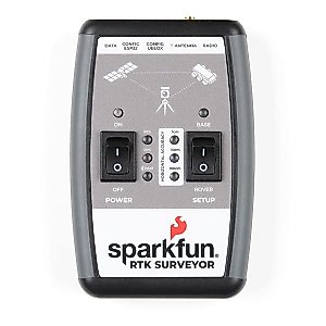 SparkFun RTK Surveying Kit GNSS Receiver: ZED-F9P Transceiver: ESP32 WROOM GNSS L1/L2 Multi-Band Antenna - TOP106 USB A to C Cable and Wall Charger
