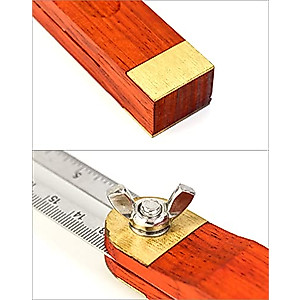 QWORK 9-Inch Stainless Steel T-Bevel Gauge Angle Finder, Metric and Inch Measurements, Sliding Angle Ruler Woodworking T Bevel Angle Finder with Locking Mechanism and Dual Scales