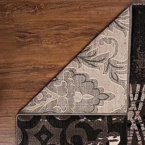 Linon Jewel Collection 5' x7'6", 5' x 7'6", Black