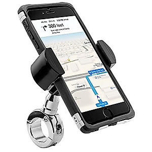 Arkon Mounts RoadVise Motorcycle Phone Mount for iPhone 12 11 XS XR X Galaxy Note 20 10 S20 S10 Retail Chrome