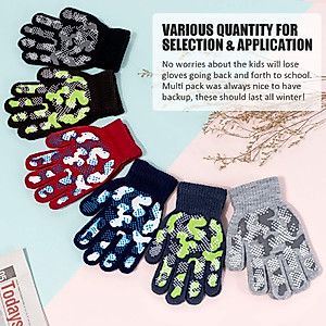 Remifa 12 Pairs Kids Winter Gloves, Christmas Gifts for kids Children Warm Magic Knit Gloves for Boys Girls
