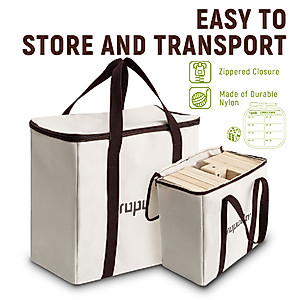 ropoda Giant Tumble Tower, 54pcs Giant Outdoor Games with Dice & Rules Sheet, Giant Lawn Games 1.8 Feet Tall, Grows to Over 4 Feet, Giant Tumble Timber for Adults and Family, Outdoor and Indoor Fun