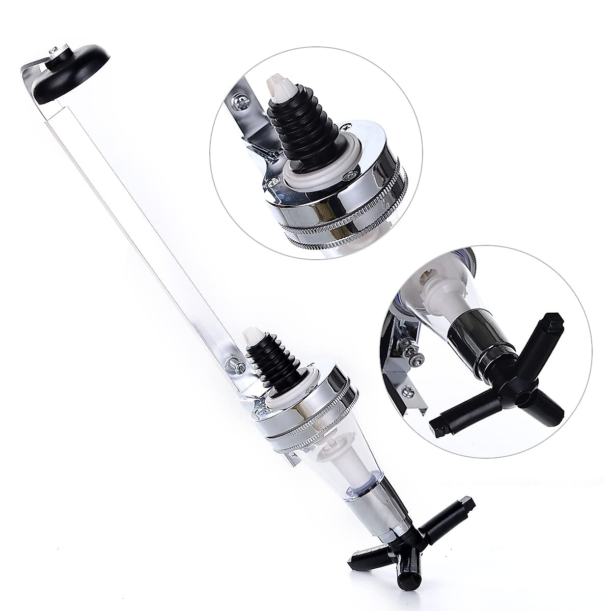 WNGDUA 1-Bottle Wall Mounted Liquor Dispenser Bar Butler Bracket Cocktail Alcohol Drink Shot Wine Holder for Home Bar Beer Pourer Liquor Drinking Beverage Bottle Whisky Dispenser