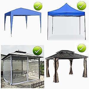 Mosquito Net for 10x10 Canopy Tent,Replacement Mosquito Netting for Gazebo Netting Screen Mosquito Screen Canopy for Camping for Patio Tent 10x10' (Mosquito Netting Only, Black 2)