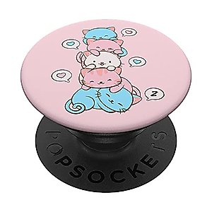 Trans Pride Flag Kawaii Cat Cute Transgender PopSockets Swappable PopGrip