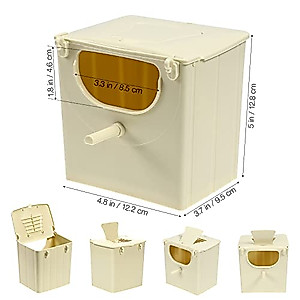 POPETPOP Parakeet Nesting Box, Bird Nest Breeding Box Bird Hut Cage Mounted Plastic Nesting Boxes for Cockatiel Budgie Parrot 2Pcs Bird Cage