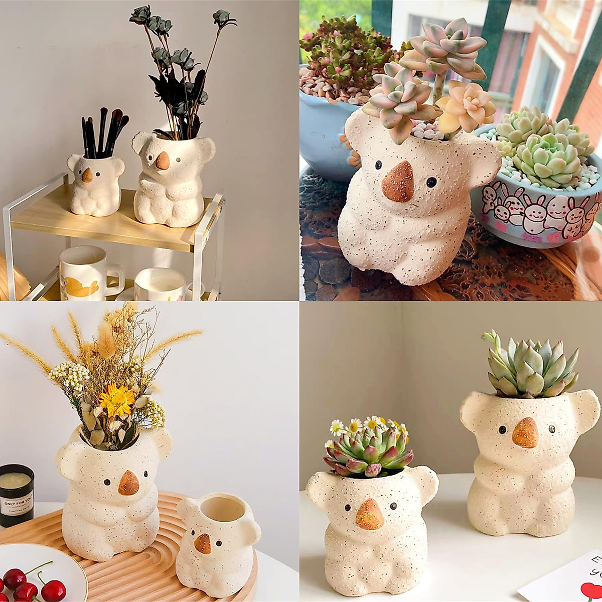 ETAKISH Vanilla Candles Highly Scented Gift Set for Women, Cute Koala Aromatherapy Jar Candle 6 oz 35 Hours Burn, Hand Poured Soy Wax Candle for Christmas Birthday Valentine Mother's Day