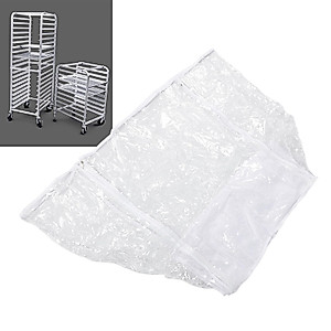 Pan Rack Cover, Bun Pan Rack Cover, Waterproof and Dustproof Bread Rack Cover, Transparent Foldable Foodservice Bread Rack Cover for Home Kitchen Restaurant Bakery (10 Tier)