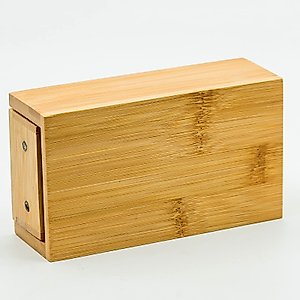 Cusdie Bamboo Dice Tower Foldable Wooden Die Roller Castle Rolling Case for Dungeons and Dragons, Board Game, D&D, RPG(Skull)