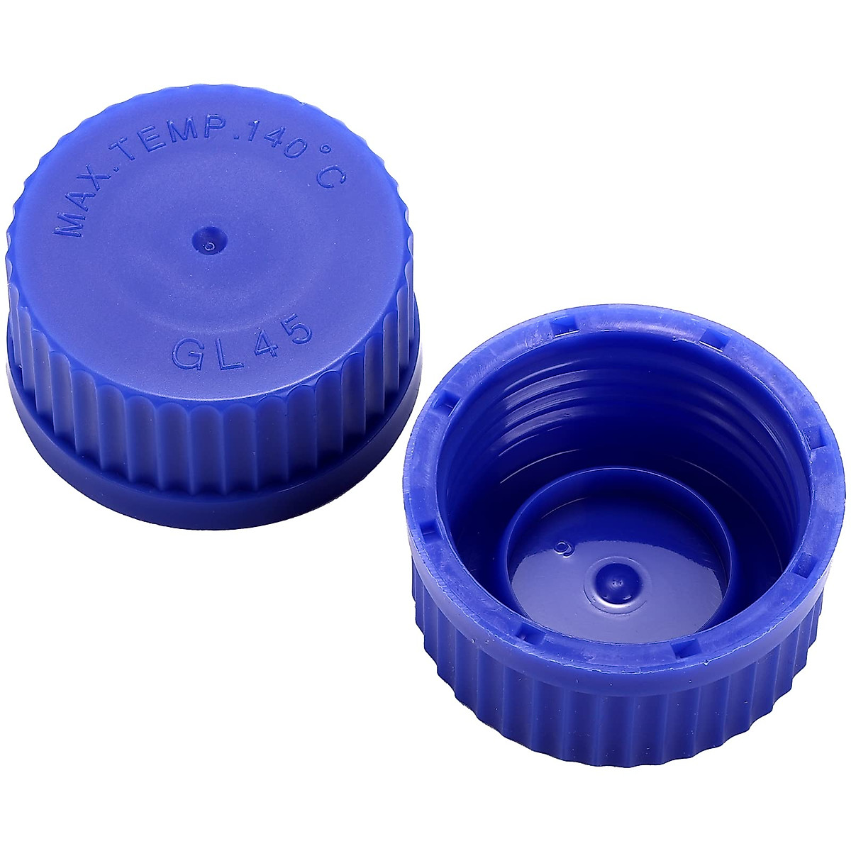 Yopay 10 Pack Media Storage Bottles with GL45 Blue Screw Cap, 250ml Reusable Glass Bottle, Round Scientific Glass Container for Labs, Classrooms or Home Use